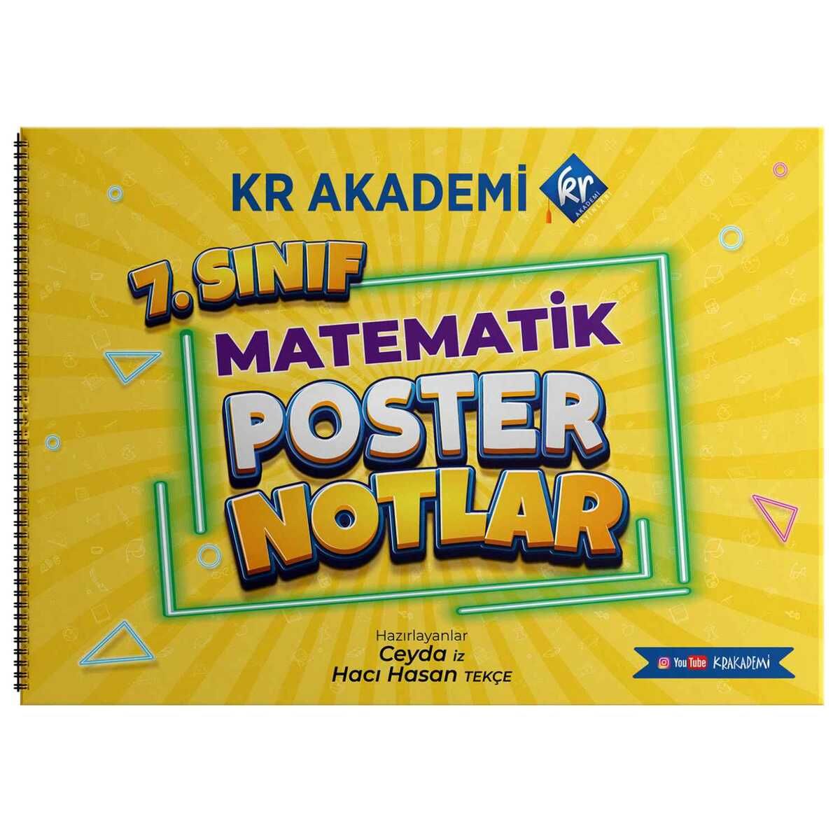 7. Sınıf Matematik Poster Notlar KR Akademi | Akm Kitap